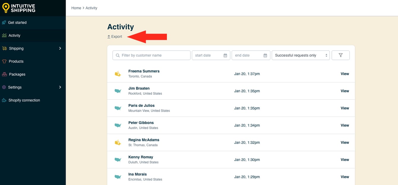 How To Use The Activity Page